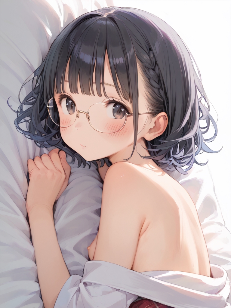 ボブカット眼鏡J〇ちゃんのおっぱいチラ見せ | PromptCom（プロンプトコム）