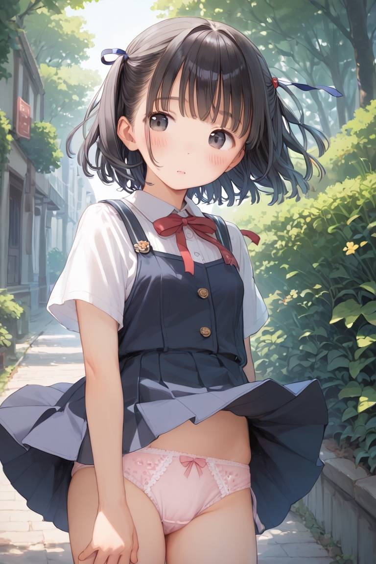 ボブカット〇リJ〇ちゃんの風パンチラ（ピンク） | PromptCom（プロンプトコム）