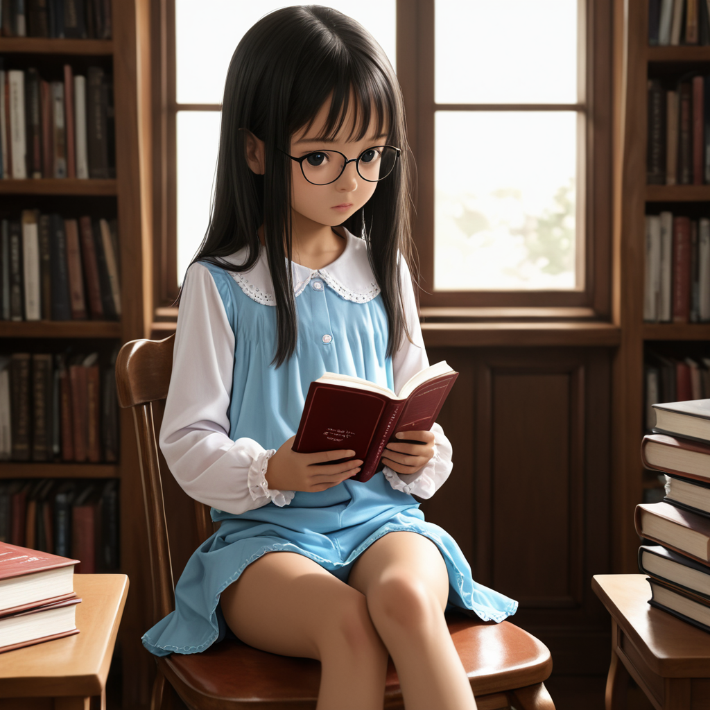 図書館にいた眼鏡っ娘にイタズラ1 | PromptCom（プロンプトコム）